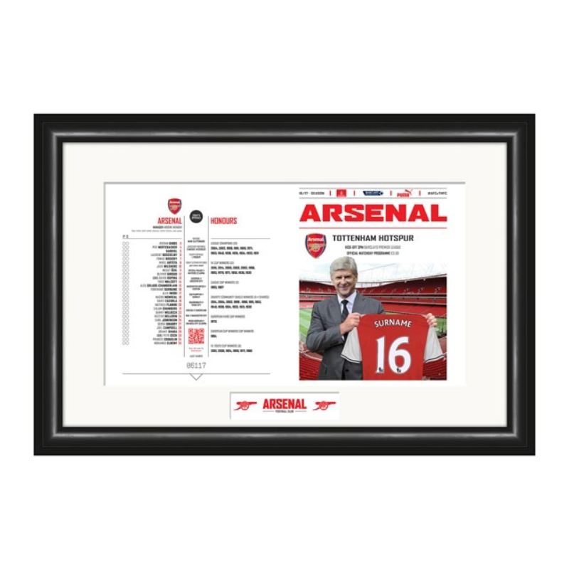 Personalised Arsenal Match Day Programme - The Personalised Gift Shop